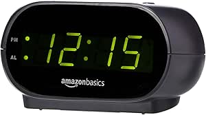 Amazon.com: Amazon Basics Small Digital Alarm Clock with LED Display ...