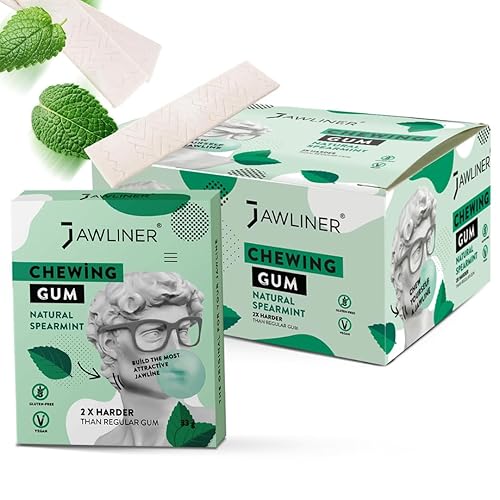 Jawliner Hard chewing Gum, Jawline gum - Sugar Free Mint Gum - Jaw ...