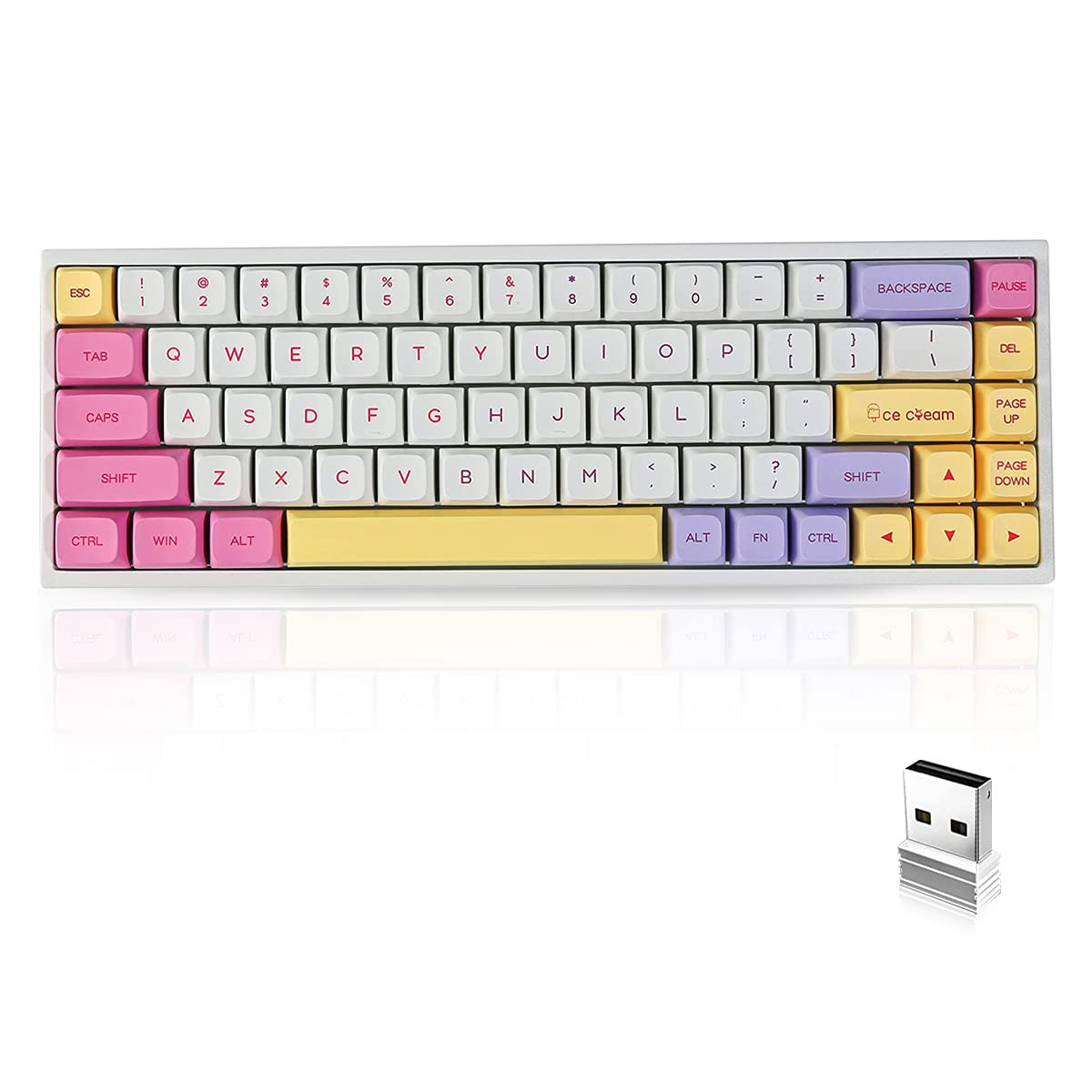 Mua BOYI WK68 Hot Swappable RGB Mechanical Keyboard,Wireless Bluetooth ...