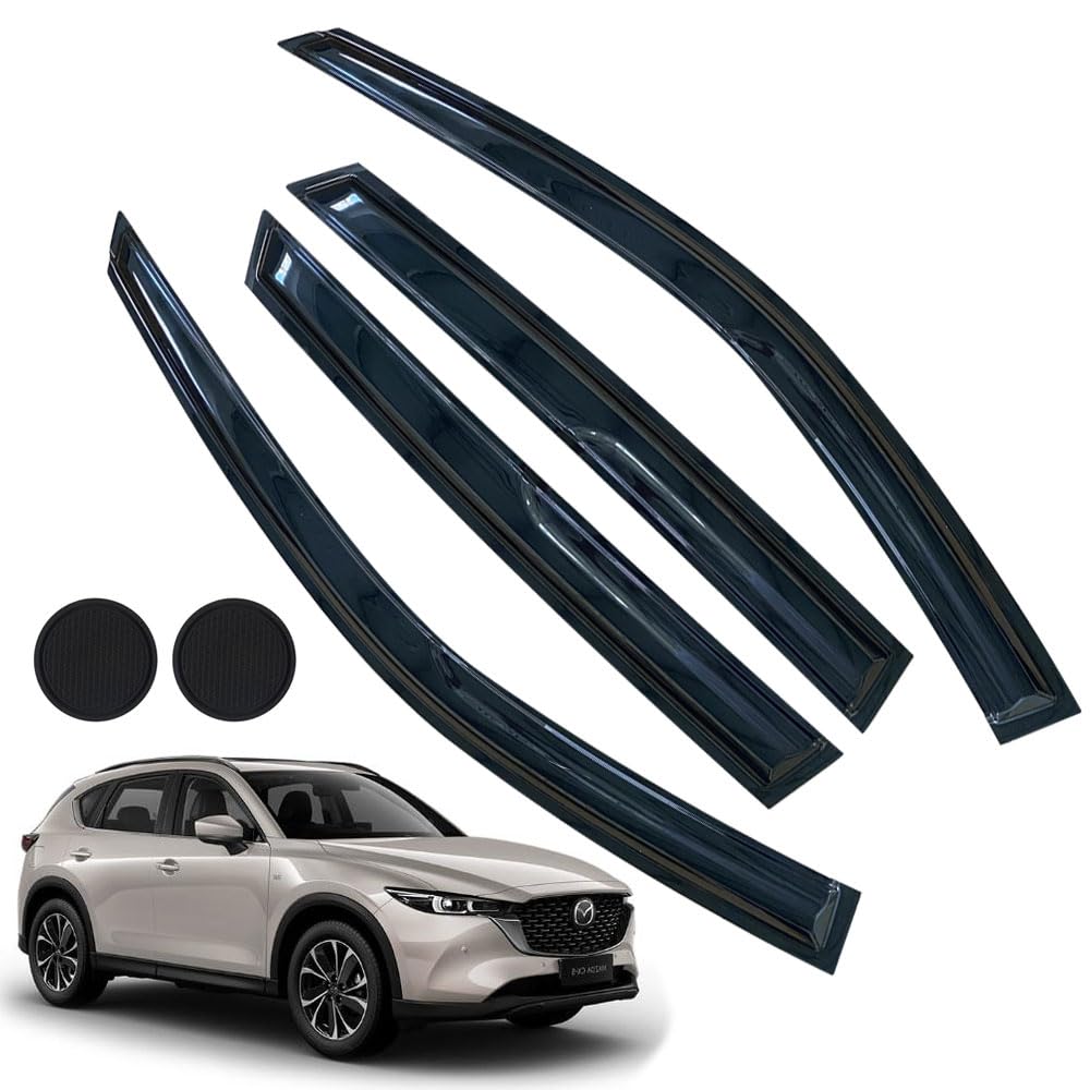 Rain Guards for Mazda CX-5 2017-2023, Tape-on Side Window Deflectors ...