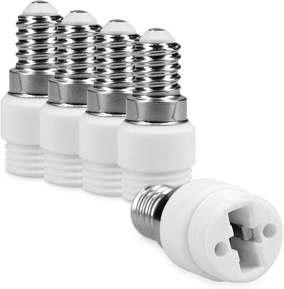 kwmobile Lamp Socket Adapter 5 Pack - Convert E14 Socket to G9 LED ...