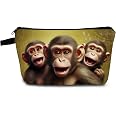 Amazon.com: YULUENZE Funny Monkey Presents Monkey Makeup Bag Cute Small ...