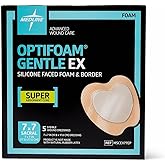 Amazon.com: Medline Optifoam Gentle EX Bordered Foam Adhesive Dressing, 7" x 7" Sacral (5 Count ...
