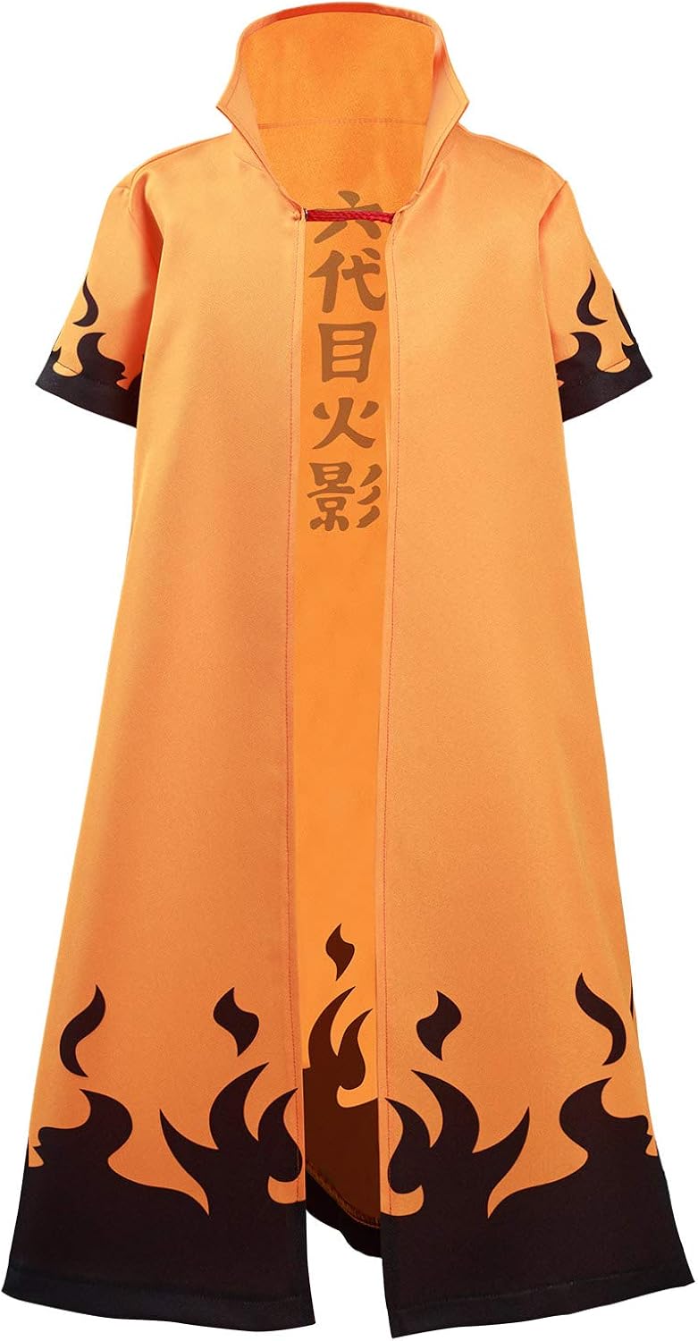 Kids 4th Hokage Cloak Jacket Robe Minato Namikaze Cape Kimono Anime ...