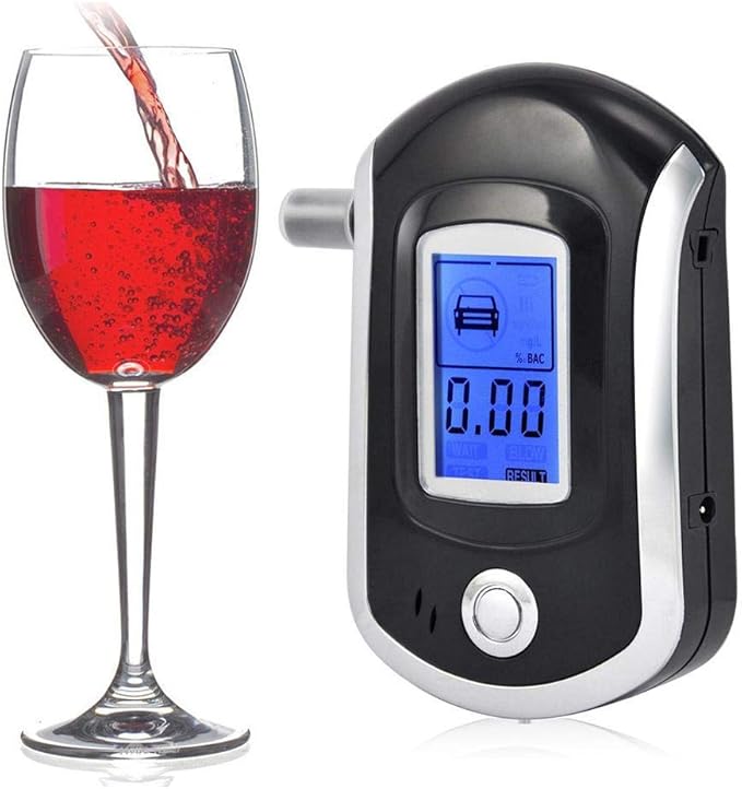 Alcoholímetro Digital, Alcoholímetro profesional con 5 Boquillas ...