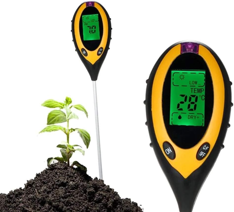 4 in 1 Soil PH Meter Pro, Soil Moisture Sensor Meter, Test Moisture, PH ...