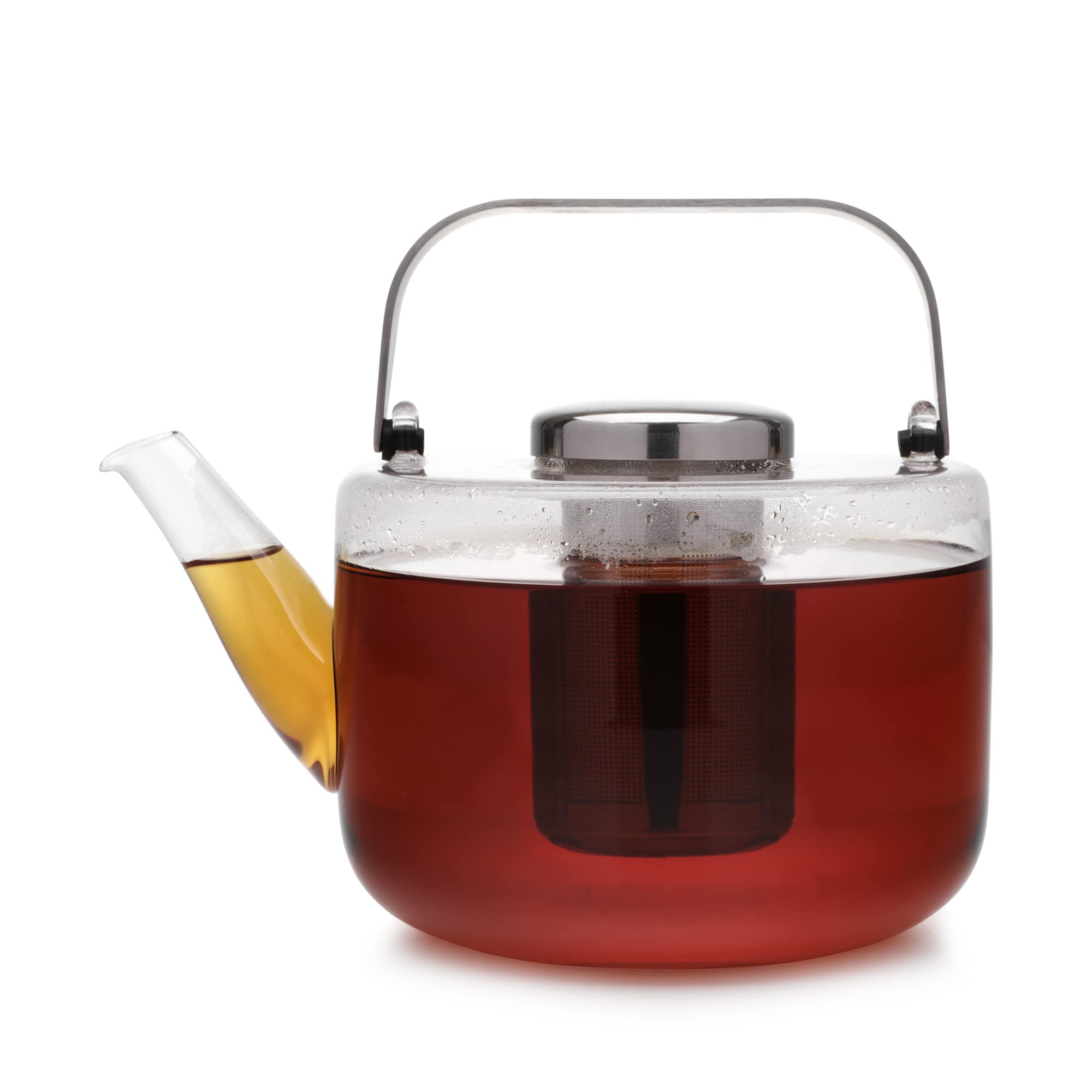 Viva Bjorn Borosilicate Glass Tea Pot for Stovetop with Loose Leaf Tea ...