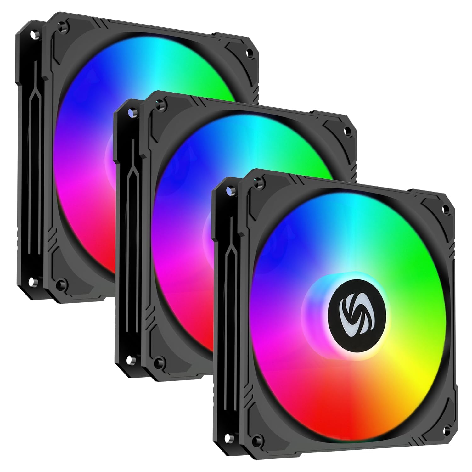 Mua 120mm Case Fan 3 Pack RGB Case Fans, Silent Version High Airflow PC ...