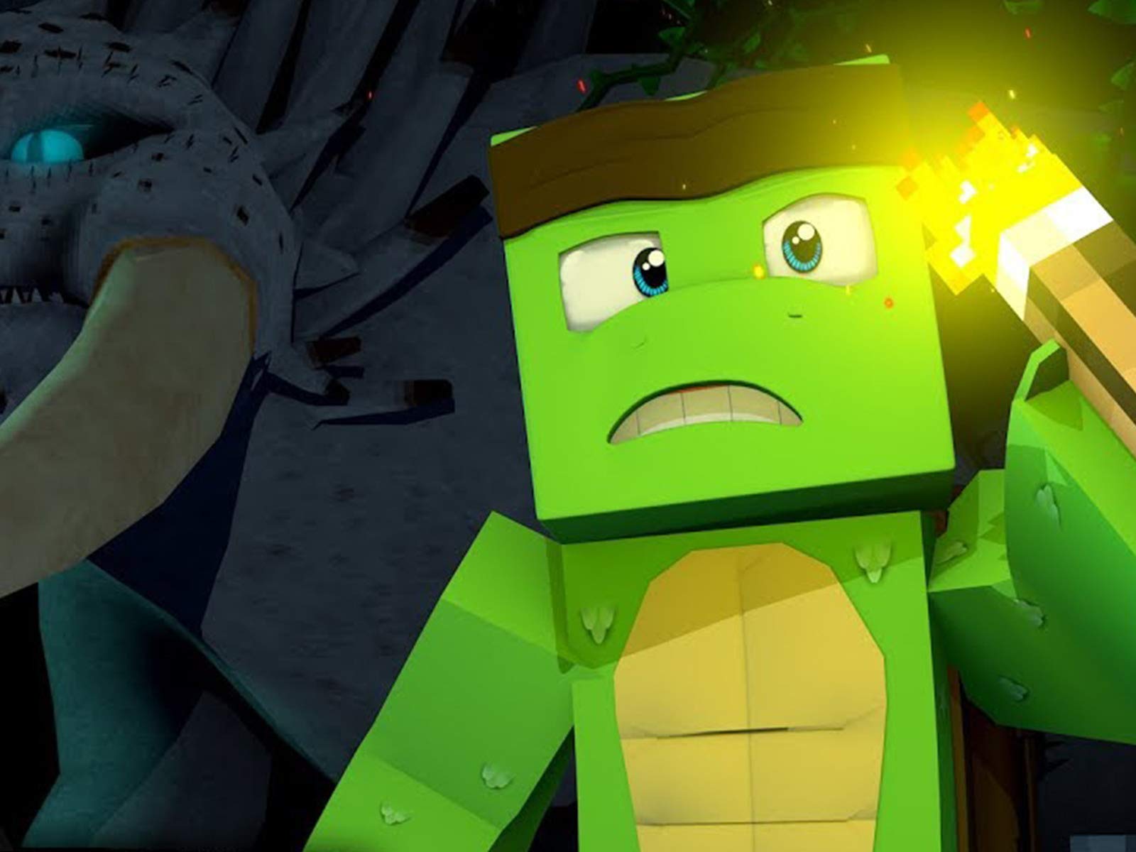 Watch Clip: Tiny Turtle Minecraft Dragons | Prime Video