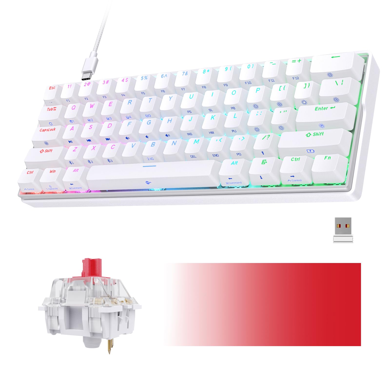 Mua KEMOVE Snowfox DK61 60% Wireless Mechanical Gaming Keyboard, 2.4G ...