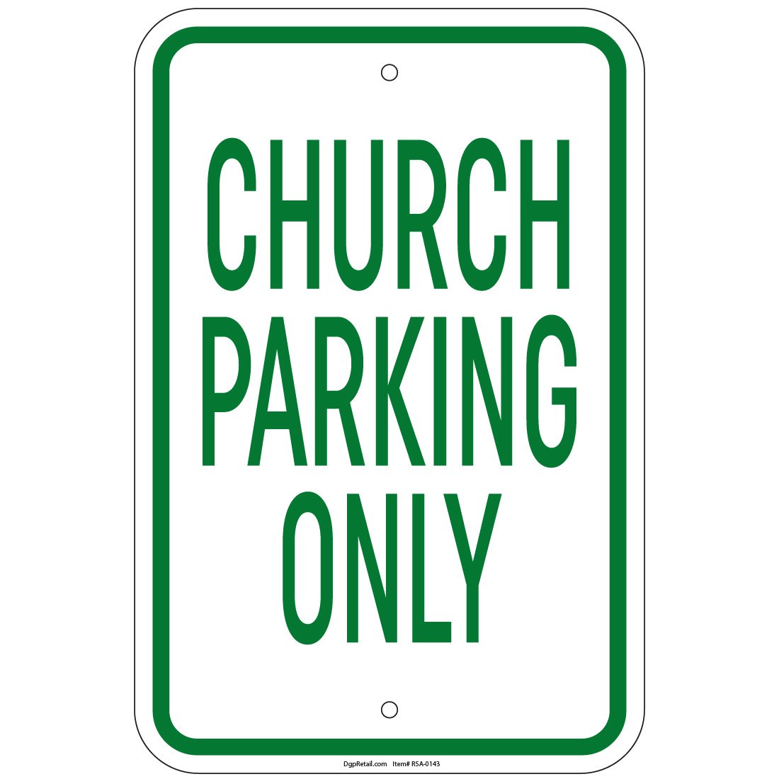 Amazon.com : Church Parking Only Sign 8"x12" Aluminum Signs Retail ...