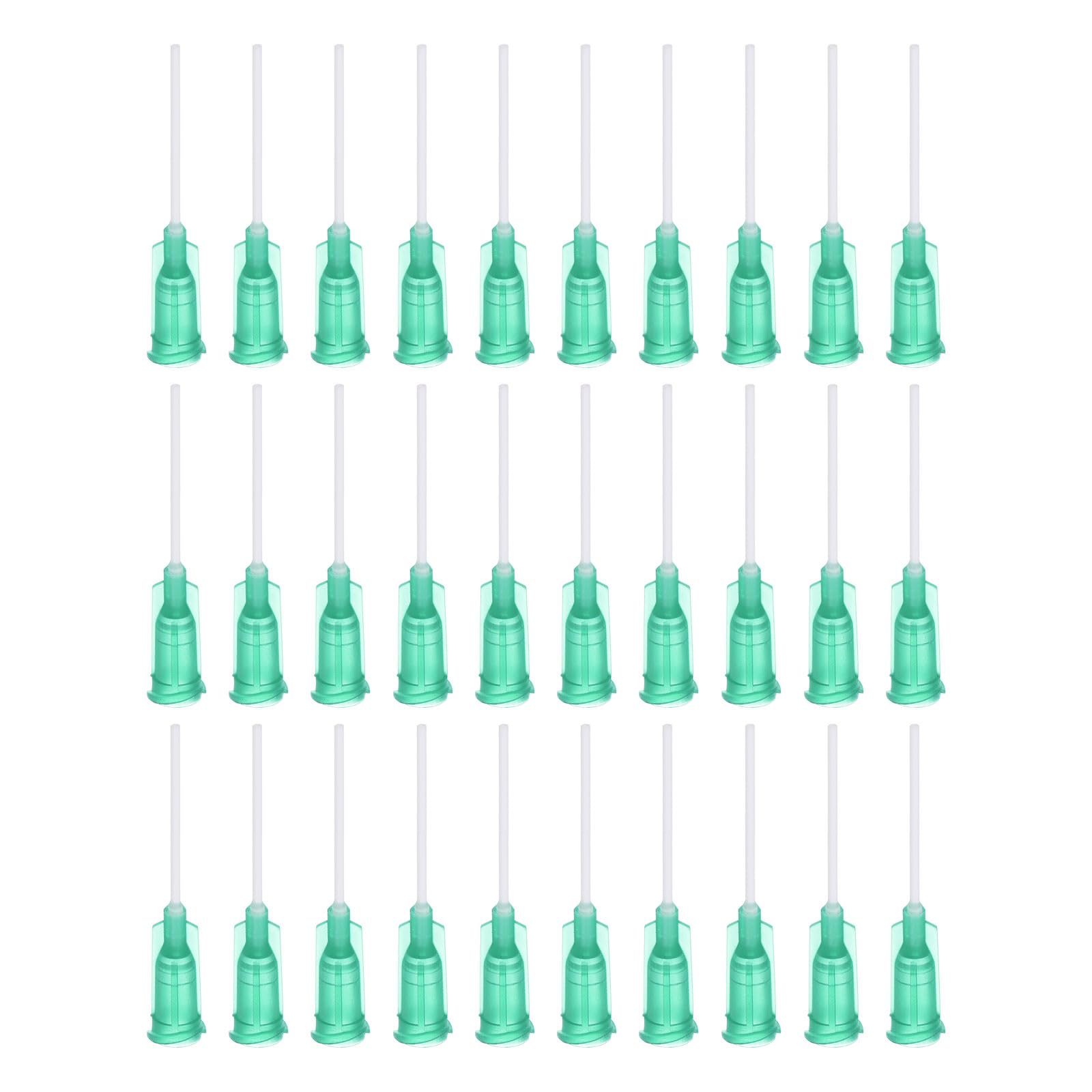uxcell 100 Pcs 18G Plastic Dispensing Needles with Luer Lock, 1" PTFE ...