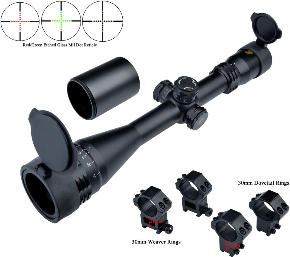 Eagle Eye Rifles Scope 4-16x50 AOEG (30mm Tube) Rot/Grün beleuchtete ...