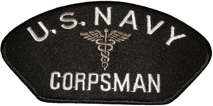 Amazon.com : U S NAVY CORPSMAN with CADUCEUS PATCH - Vivid White and ...