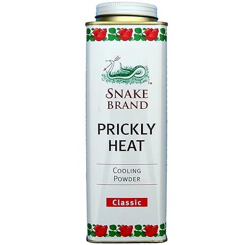 SNAKE BRAND Prickly Heat Cooling Powder for Everyday Use - Anti-Chafing ...