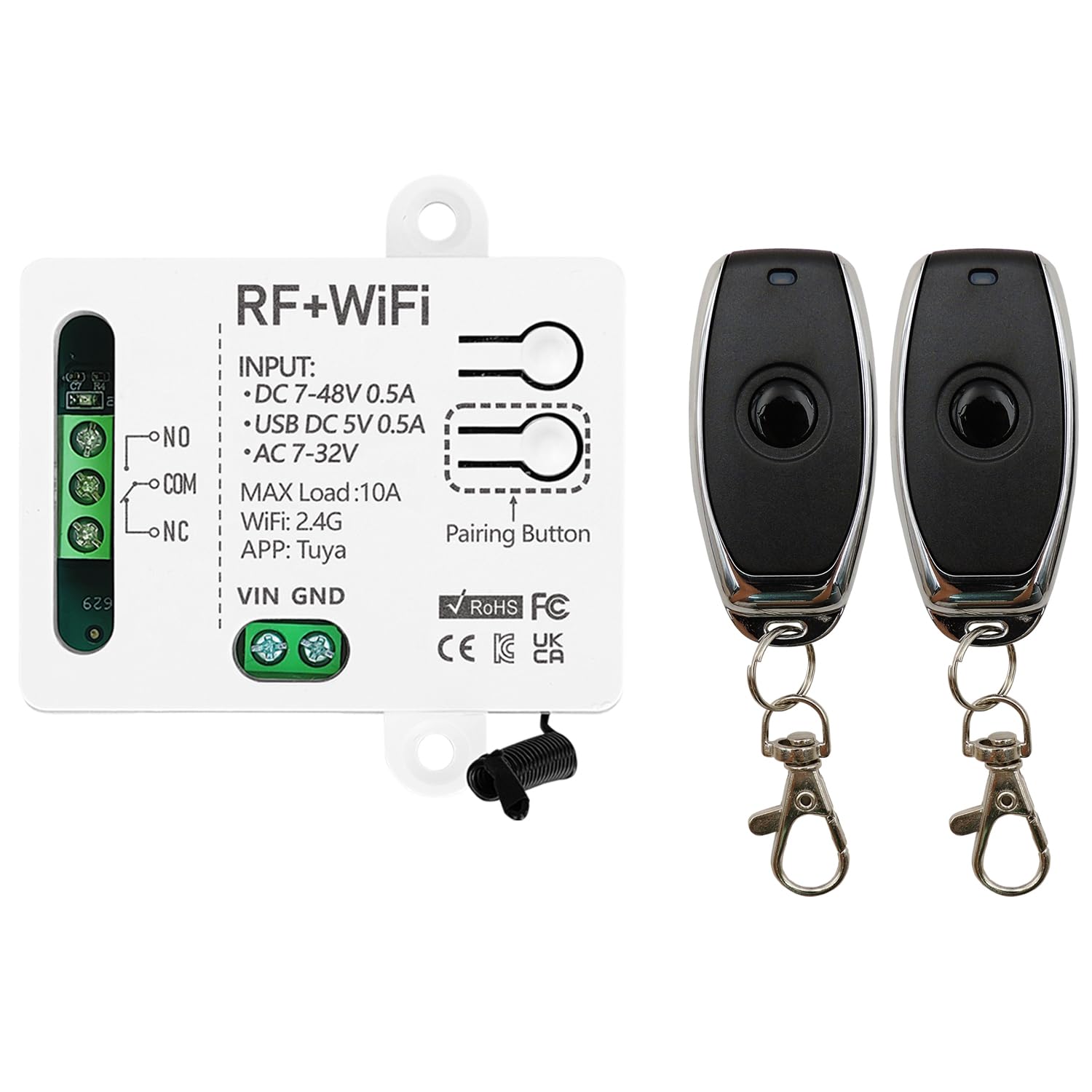 DieseRC Tuya 1 Channel WiFi Smart Switch, DC 5V 12V 24V 36V Passive ...