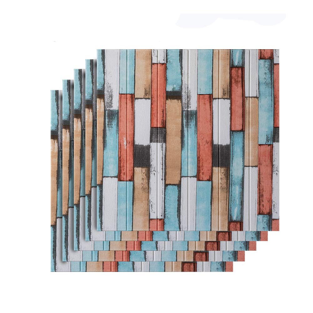 Buy 3D Wood Wallpaper Faux Wood Wall Panels Wood Plank Wallpaper Peel ...