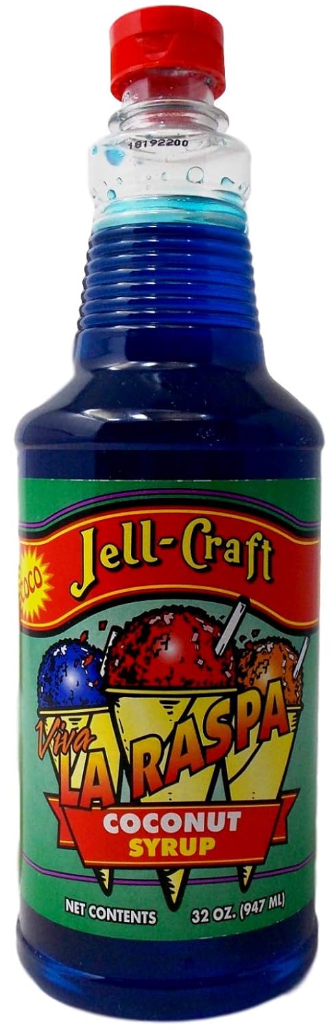 Amazon.com : Jell-Craft Viva La Raspa Blue Coconut Sno-Cone Syrup, 32 ...