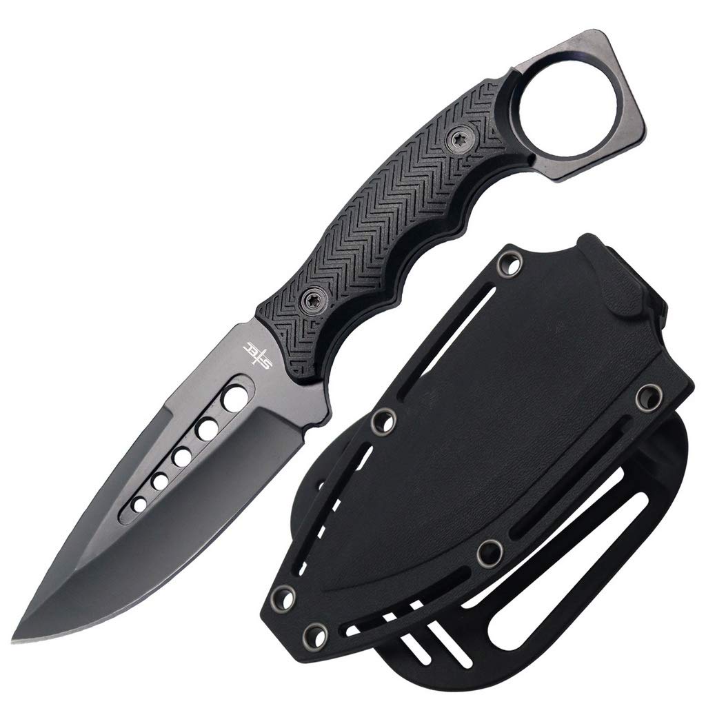 S-TEC 9" Full Tang Tactical Knife with ABS Swivel Sheath - GEN 2 ...