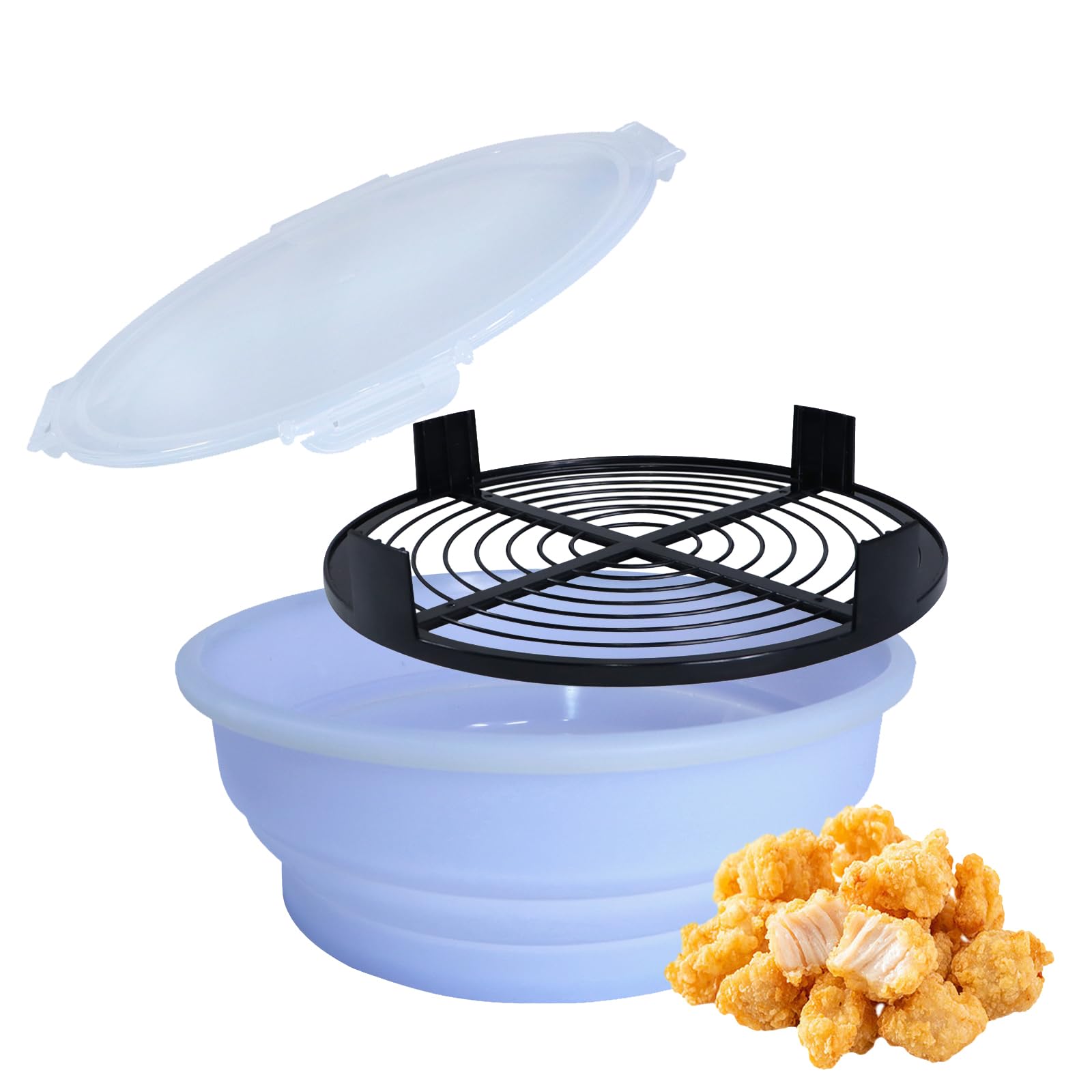 Breader Batter Bowl -?10.3"*10.3"*3.6" ? Mess Free Breading Shaker ...