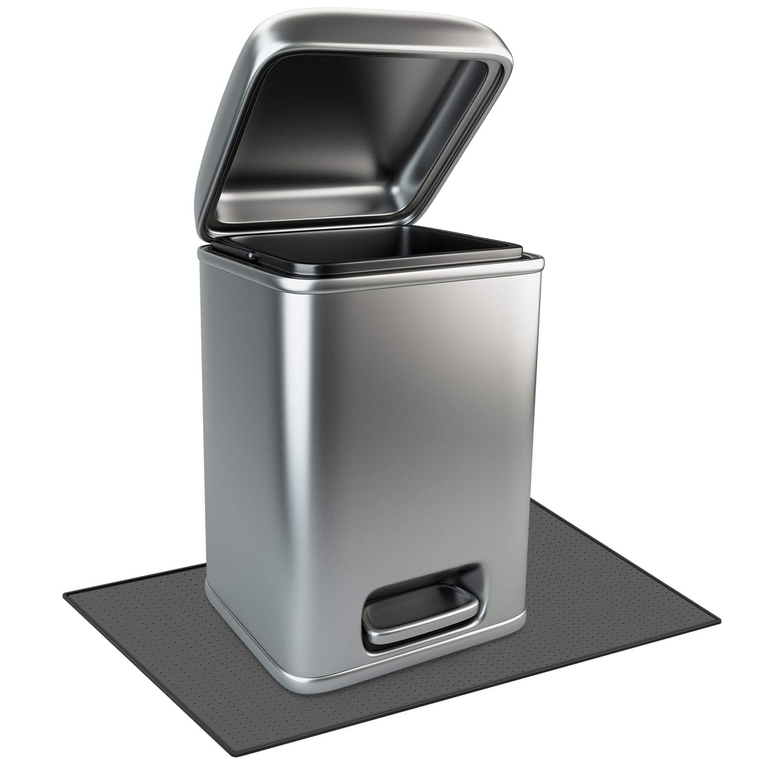 Tinideya Waterproof Trash Can Mat with Raised Edge Non Slip Under ...