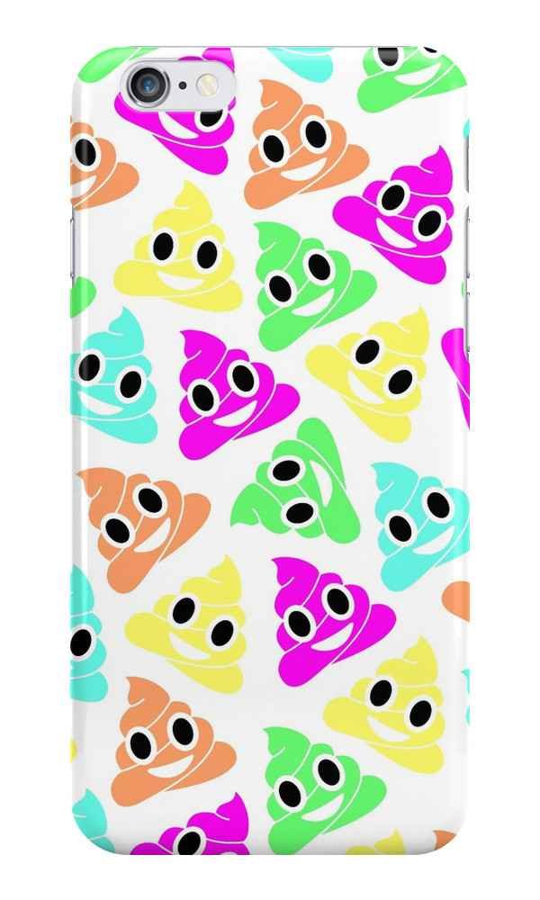Amazon.com: Colourful Poop Emoji Phone Case - Tumblr Style - Hard ...