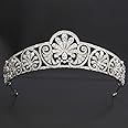 Amazon.com : Zirconia Honeysucke Tiara for Wedding,Crystal Royal ...
