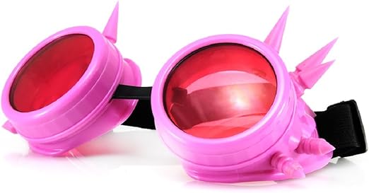 4sold (TM Cyber Goggles Black with Cyber Spikes Steam Punk Rave Goth ...