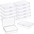 Amazon.com: MFDSJ 6 Pcs Mini Plastic Storage Containers Box with Lid, 4.5x3.4 Inches Clear ...