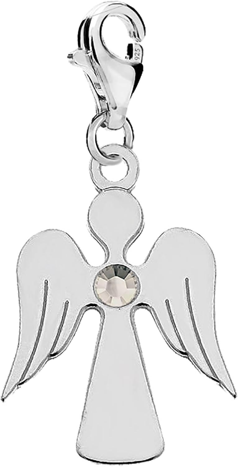 Guardian Angel Charm 925 Silver Clip On Pendant E1C: Amazon.co.uk ...