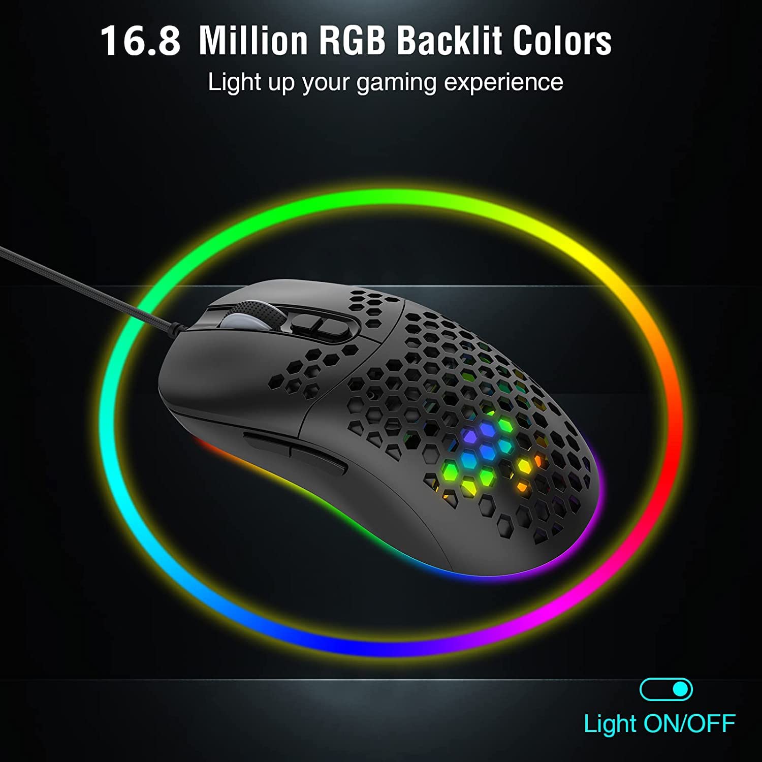 Mua RGB Gaming Mouse, Ultra-Lightweight Honeycomb Shell, LED ...