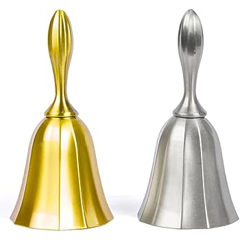 Amazon.com: Silver Steel Tea Hand Bell for Wedding Events Decoration ...