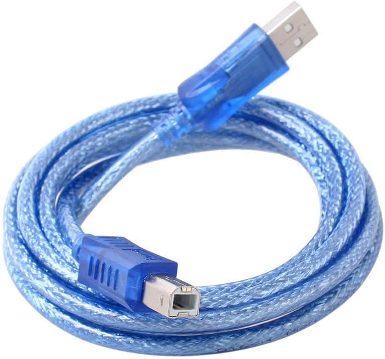 DTECH Shielded USB 2.0 Printer Cable 6ft a Male to b Male Data Transfer ...