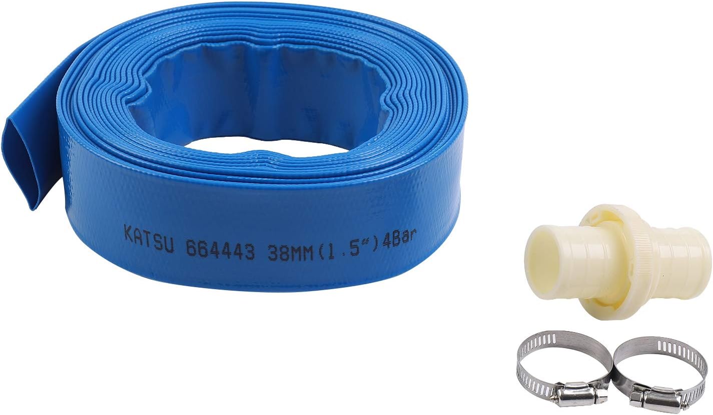 KATSU PVC Layflat Discharge Water Hose Water Pump Irrigation with Quick ...