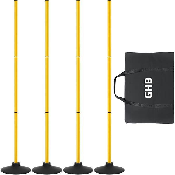 Adjustable Training Poles TOBBOMEY Soccer Agility Poles Set - 3 Pack ...