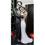 Amazon.com: Ebros Love Never Dies Couple Wedding Groom Carrying Bride Skeleton Cake Topper The ...