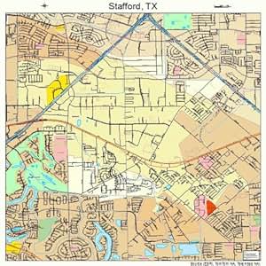 Amazon.com: Large Street & Road Map of Stafford, Texas TX - Printed ...