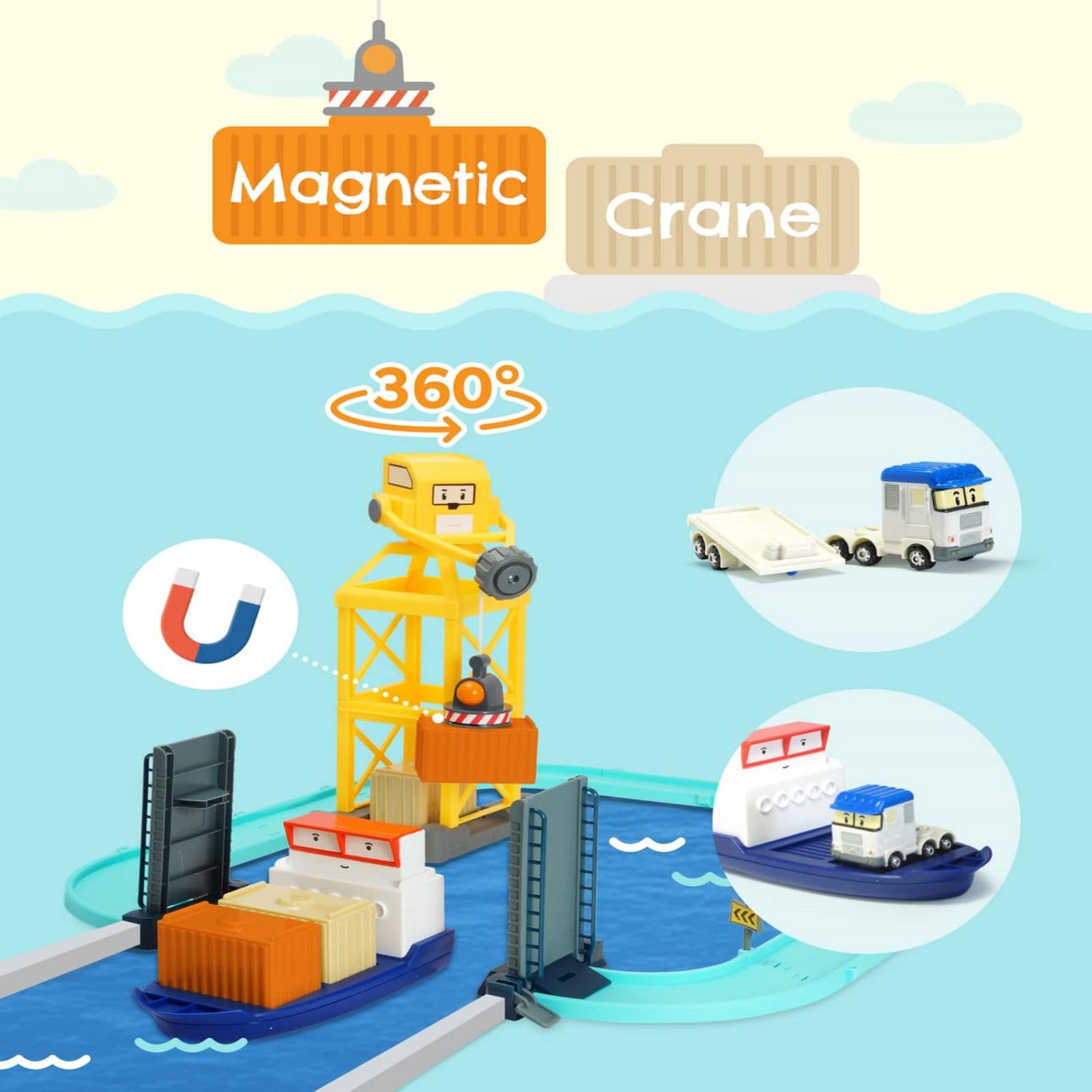 Mua Robocar Poli Official Cargo Station Playset, Vehicle Car Race Track ...