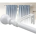 Amazon.com: White Curtain Rods for Windows - 5/8" Decorative Heavy Duty ...