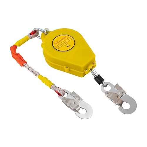 49.2ft Self Retracting Lifeline, 330lbs Fall Arrester Fall Protection ...