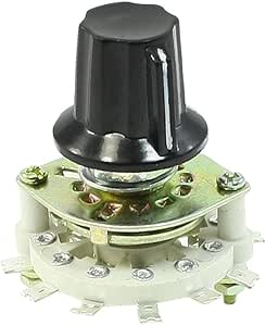 Amazon.com: uxcell Plastic Knob 3P3T 3 Pole 3 Throw Band Channel Rotary ...