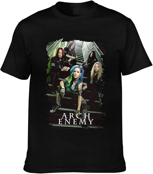 Arch Enemy Men's T-Shirt Round Neck Short Sleeve tee, Black, : Amazon ...