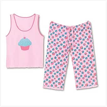 Cupcake Pajama Set - Medium - Style 38519 at Amazon Women’s Clothing store