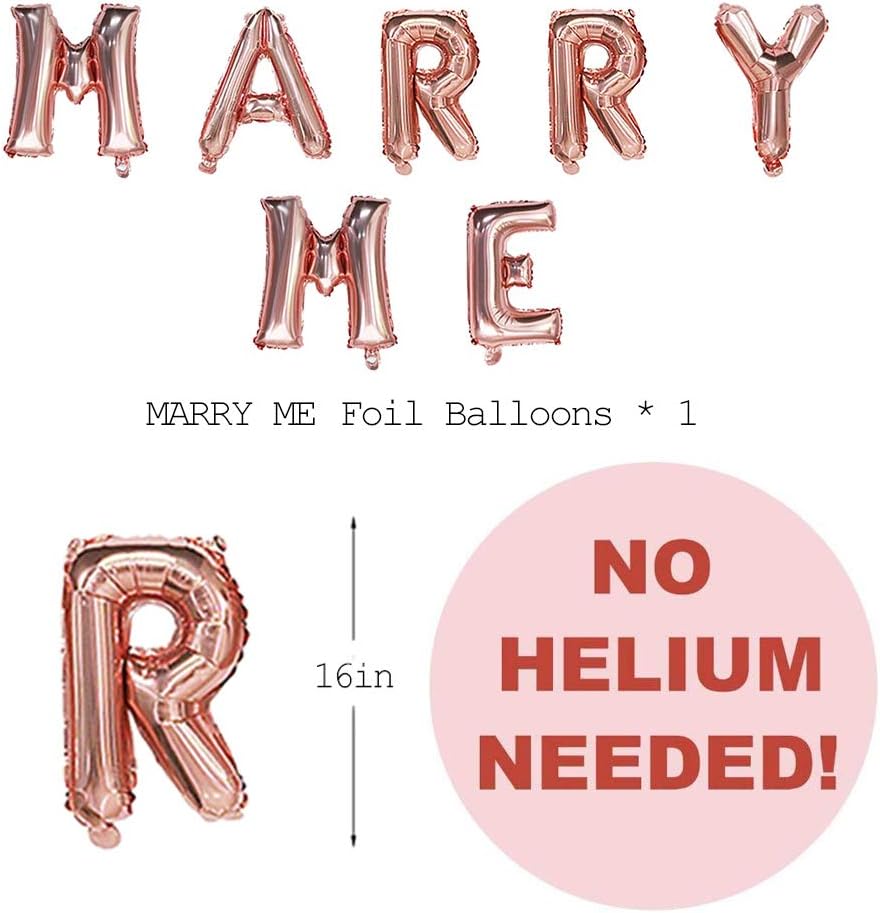 ETLEE Will You Marry Me Decoration Set – Rose Gold 16″ Marry Me ...