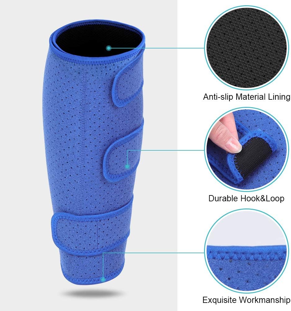 Calf Support Brace Shin Splints Compression Wrap Neoprene Calf Sleeves ...