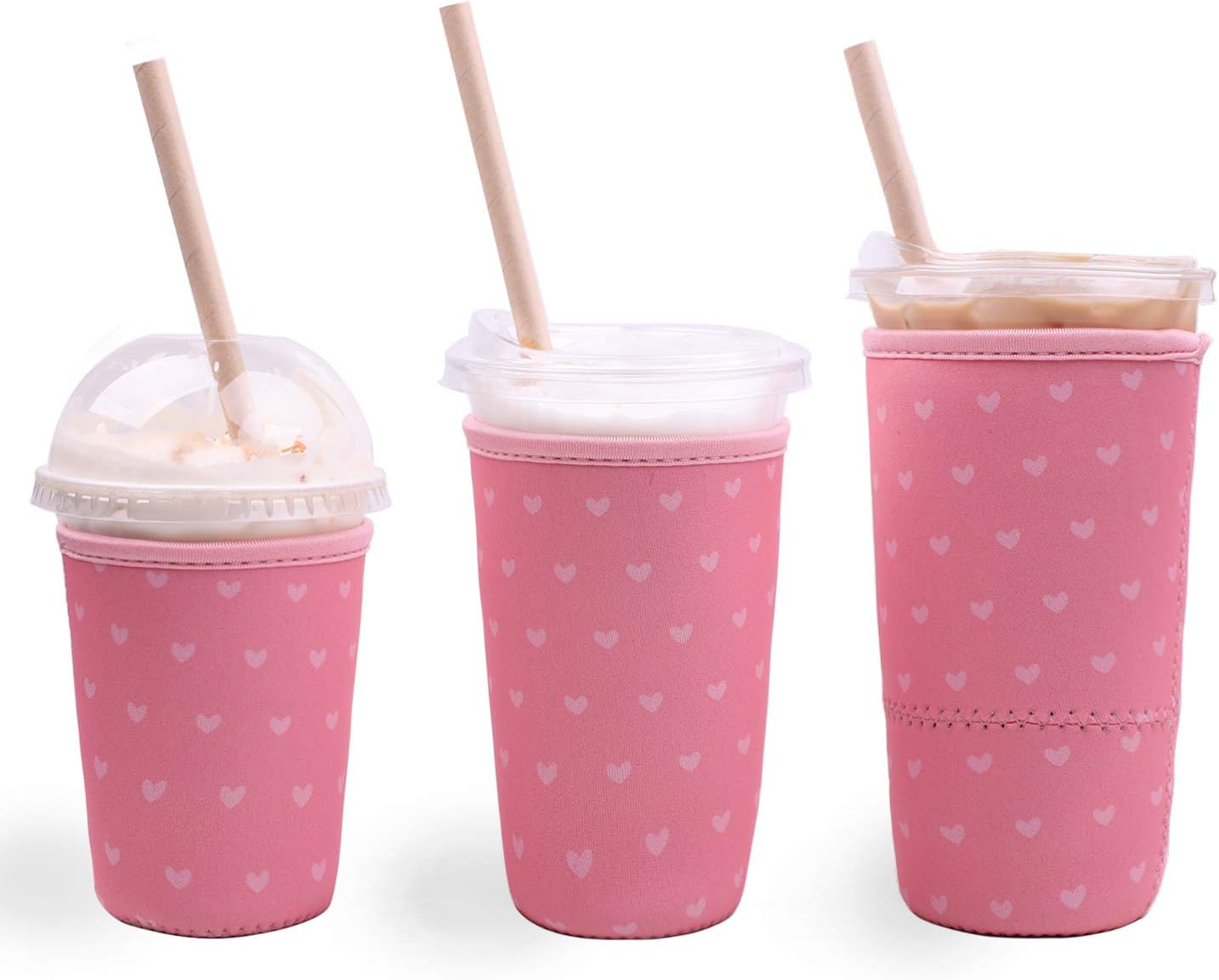 Amazon.com: 3 Pack Reusable Iced Coffee Sleeve Insulator Cup Sleeve for ...