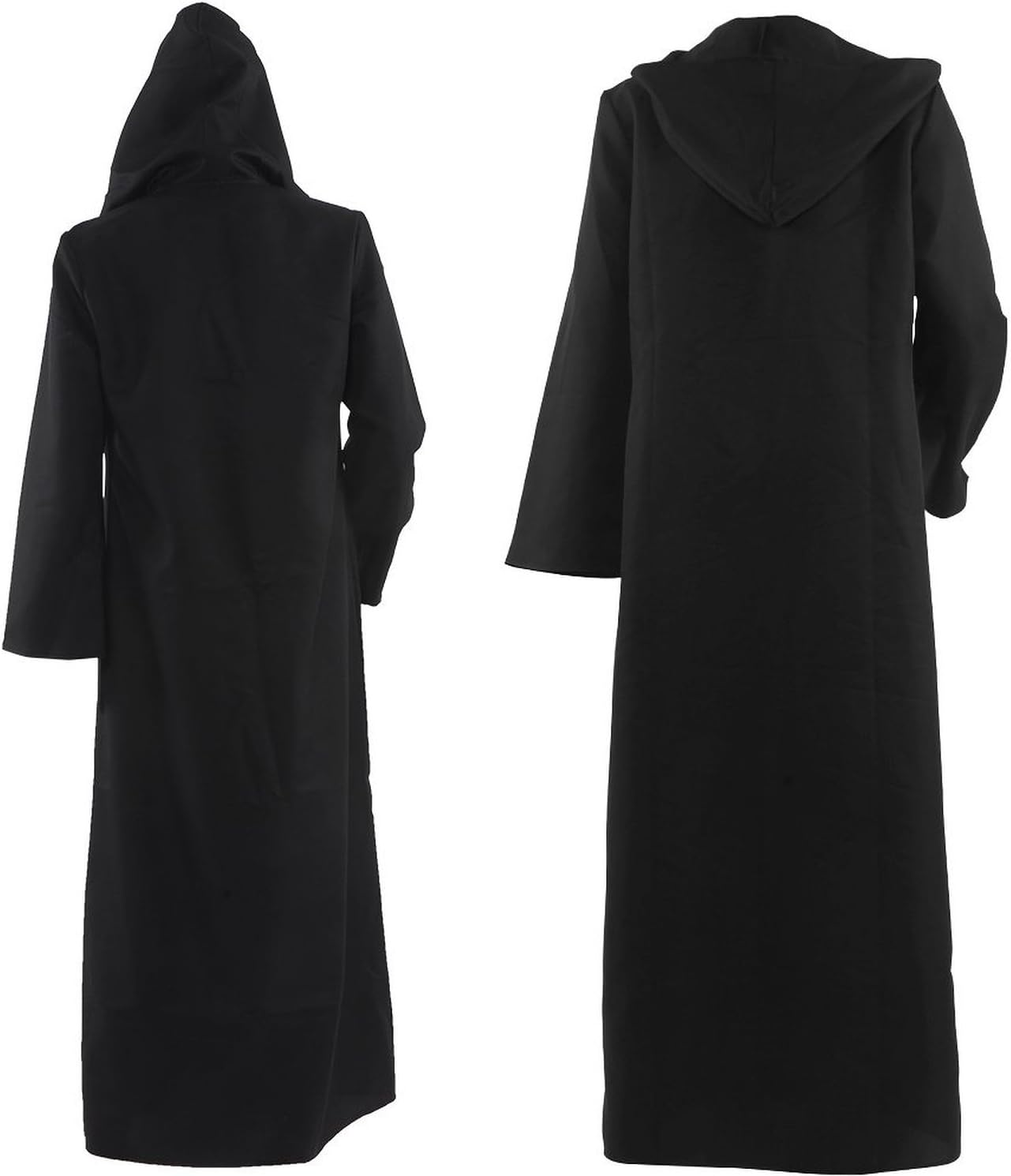 Amayar Men Hooded Robe Cloak Knight Fancy Cool Cosplay Costume ,Black ...