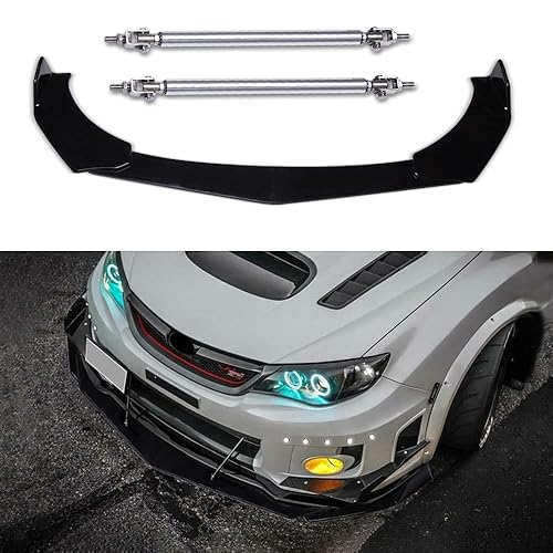 DREAMIZER Universal Front Bumper Lip Strut Rod Spoiler Wing Wide Body ...