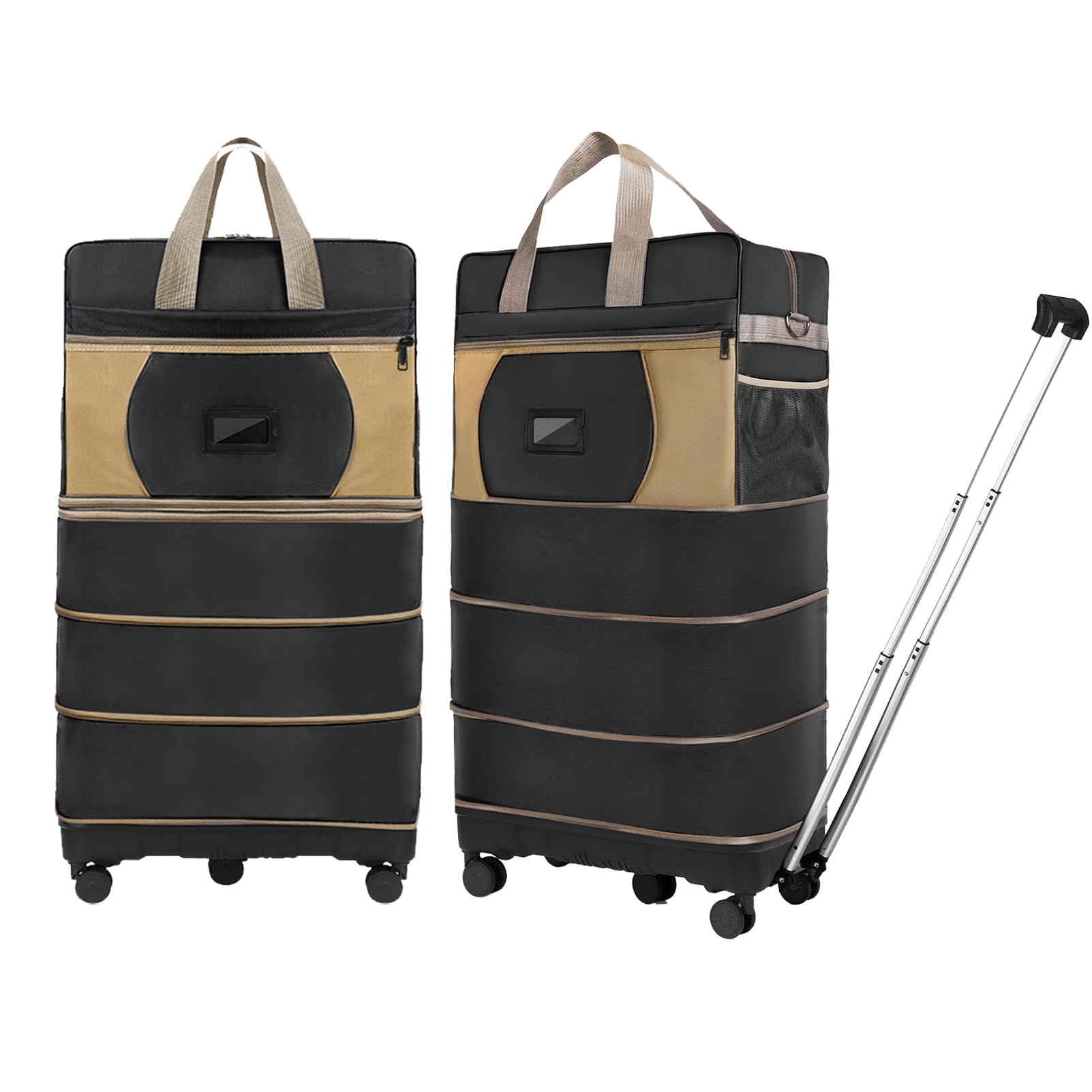 SOBIY Collapsible Foldable Luggage Bag with Telescoping Handle ...