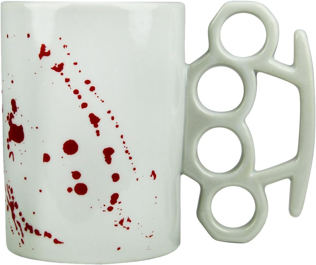 Amazon.com | LIMITED EDITION - Blood Splatter White Knuckle Duster Mug ...